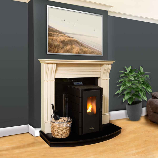 Stanley Solas K100 Edge 8kw Pellet Stove Black A+ – Topline Cleary's